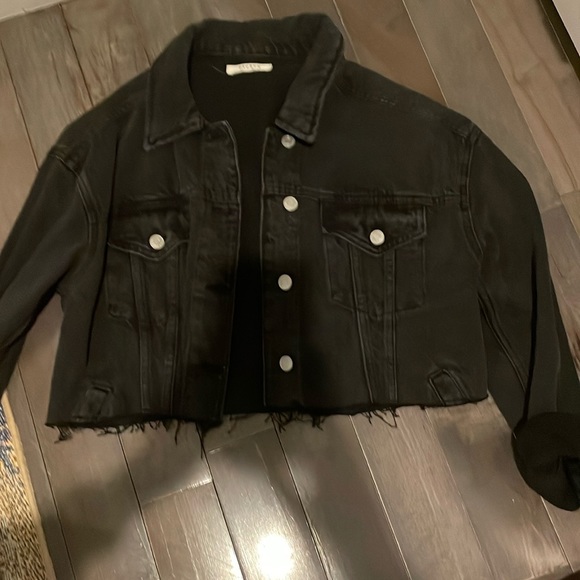 PacSun | Jackets & Coats | Pacsun Cropped Jean Jacket Distressed Detail ...